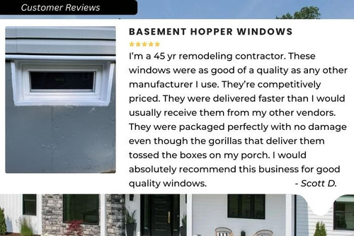 Basement Hopper Window - Custom Sizes Available